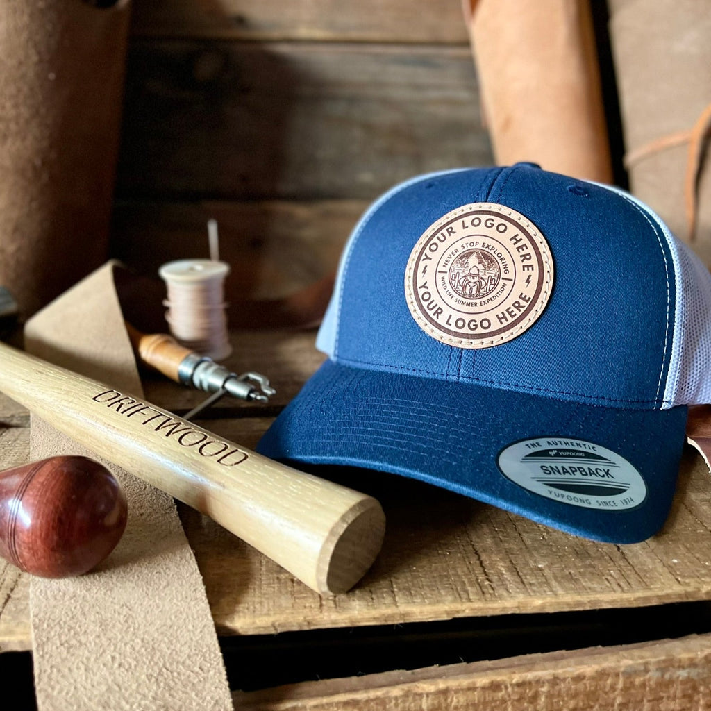 Custom Leather Patch Hat – Driftwood Leather Co.
