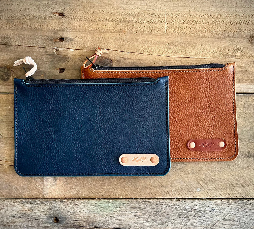 Zippered Leather Pouch | Handcrafted Italian Leather Zippered Pouch ...