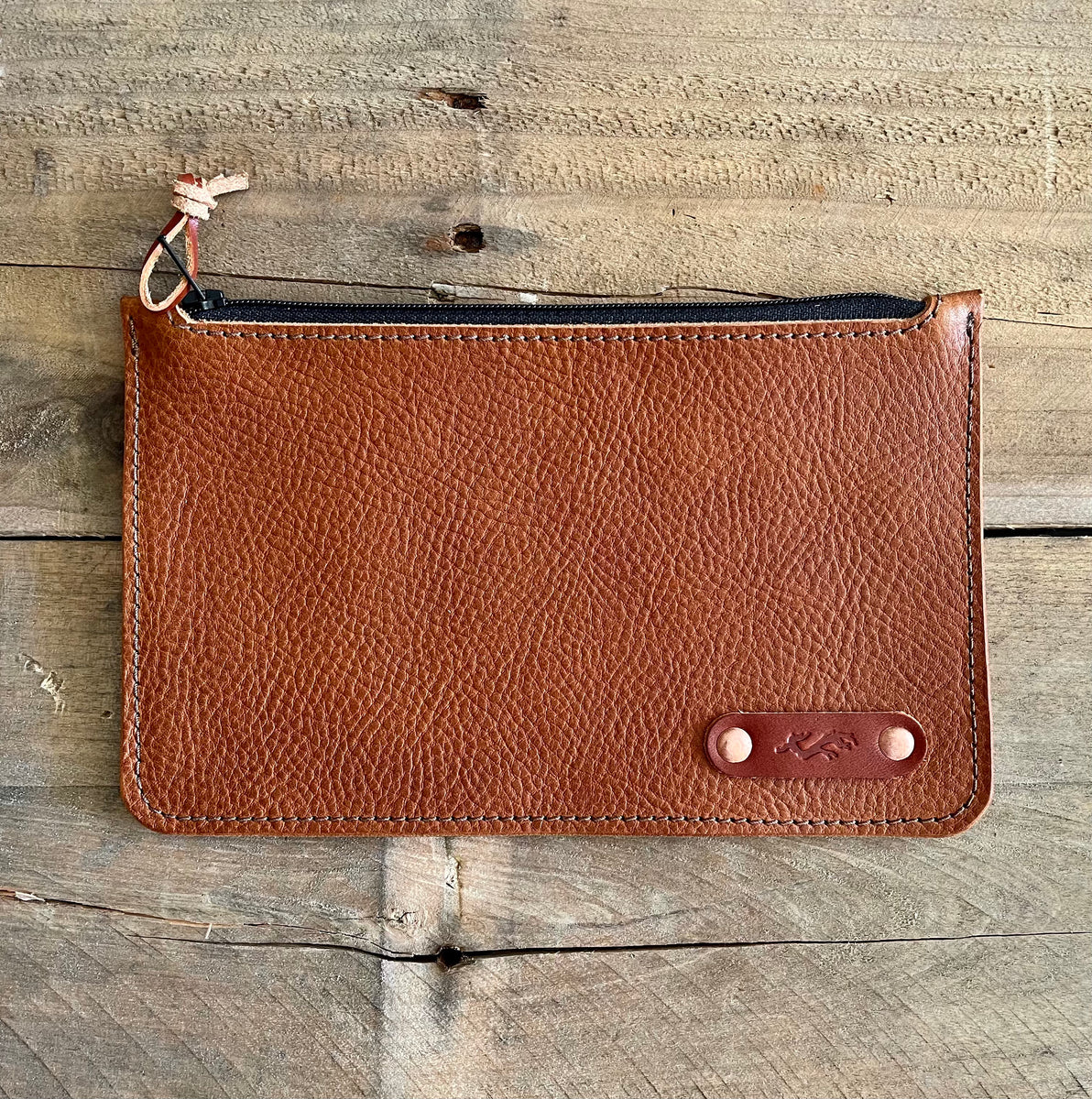 Zippered Leather Pouch | Handcrafted Italian Leather Zippered Pouch ...