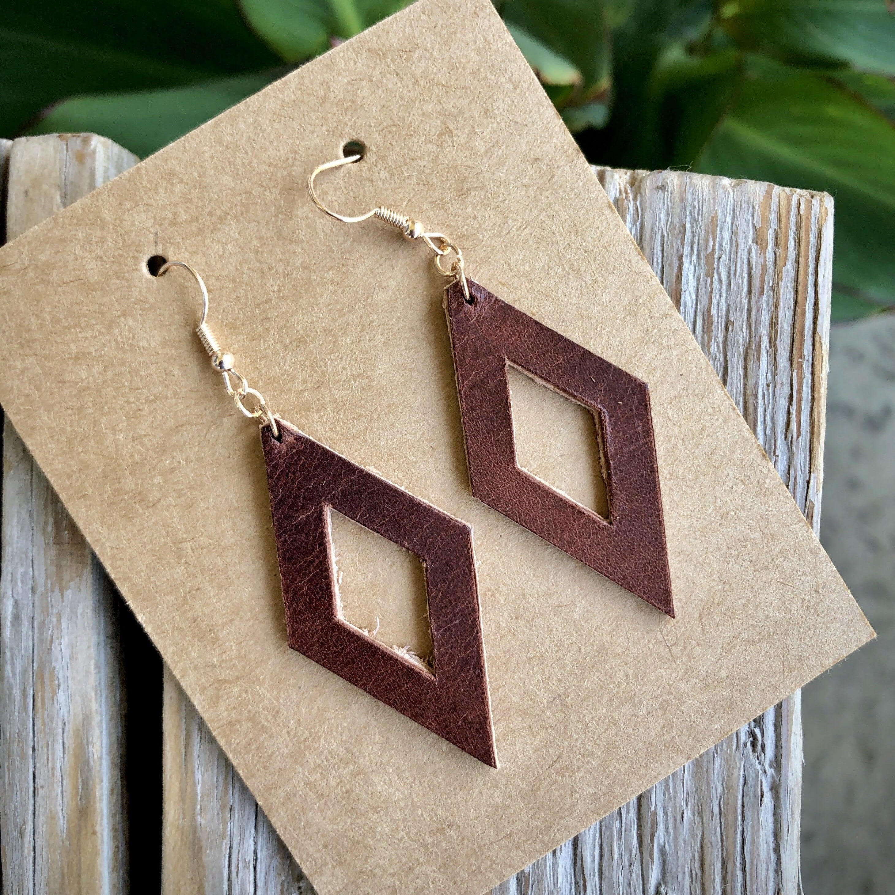 Diamond Earrings | Handcrafted Out of Lightweight Quality Leather ...